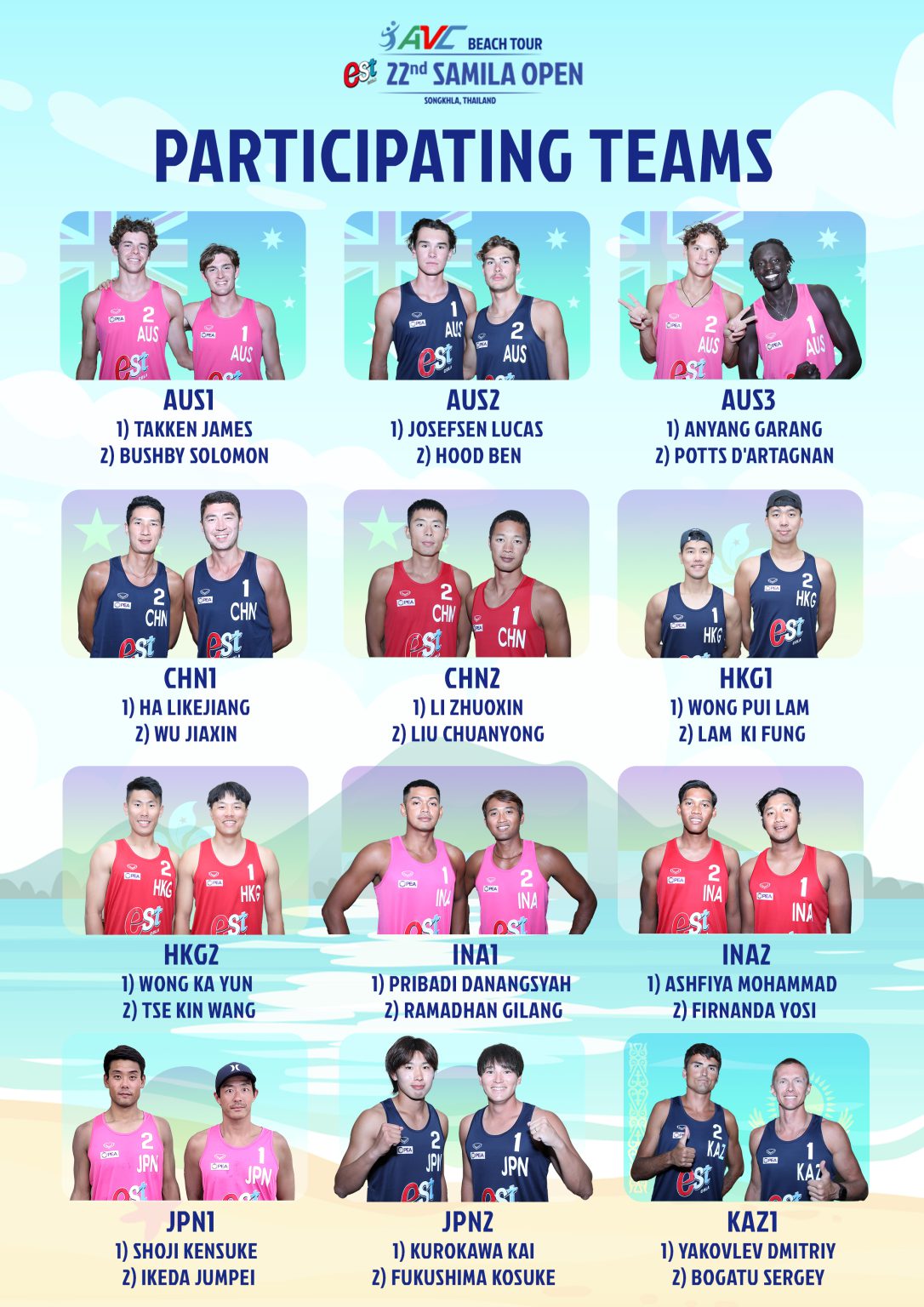 “Est Cola” AVC Beach Tour 22nd Samila Open – Asian Volleyball Confederation