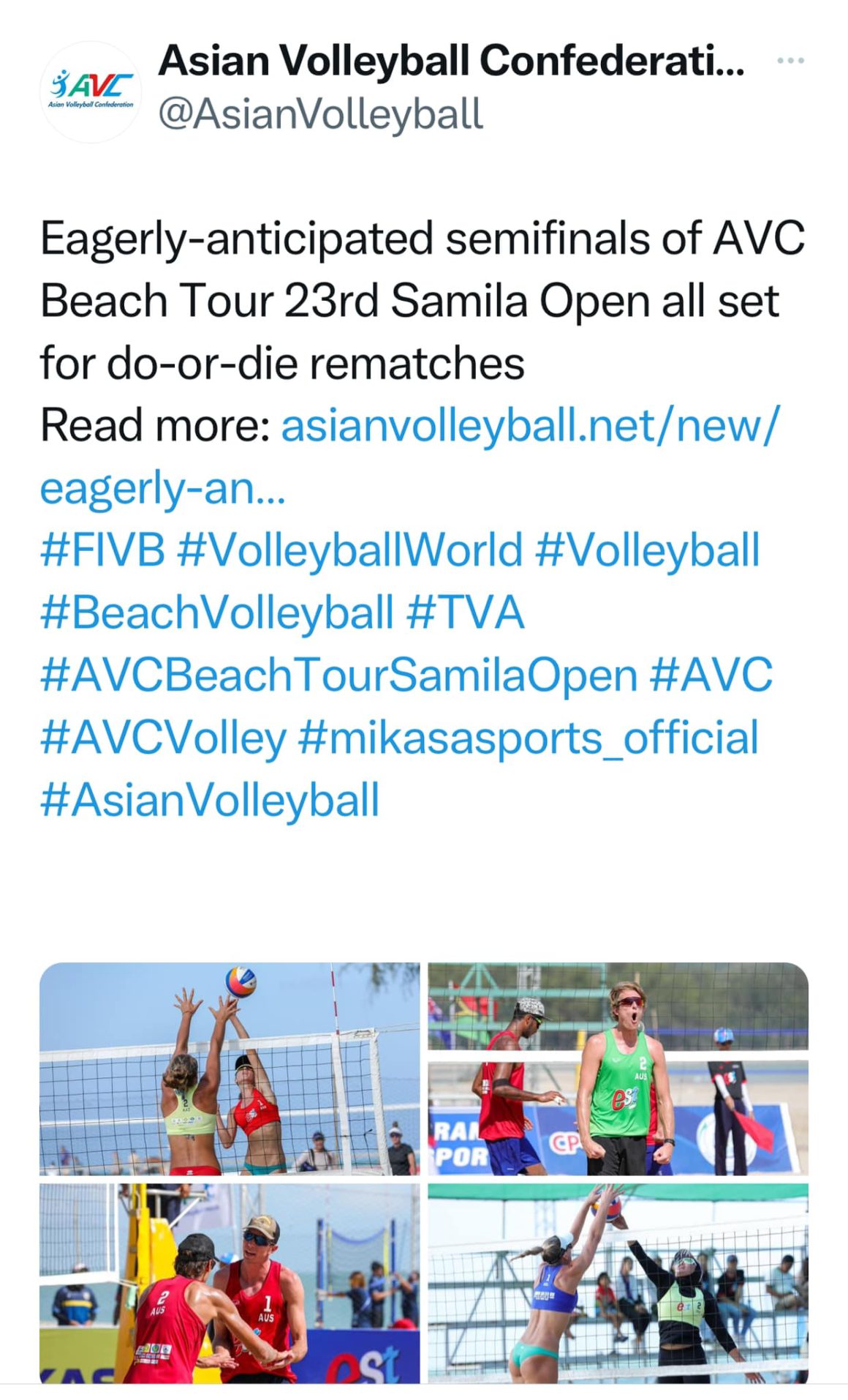 AUSTRALIAN PAIRS SHINE ON AVC TOUR WITH FIVB VOLLEYBALL EMPOWERMENT ...