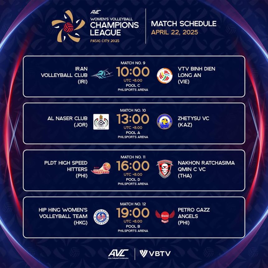 STAGE SET, MATCH SCHEDULE UNVEILED FOR 1ST AVC WOMEN’S CHAMPIONS LEAGUE ...